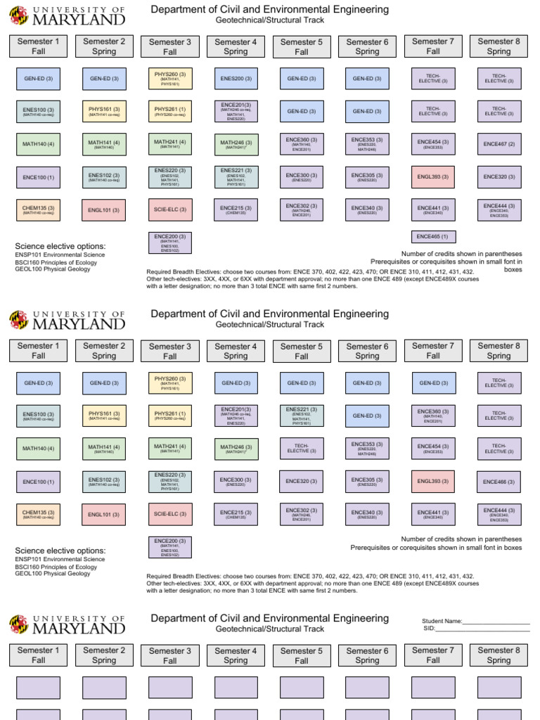 CEE Geo-Structural Track 4-Yr Plan - 2023 | PDF