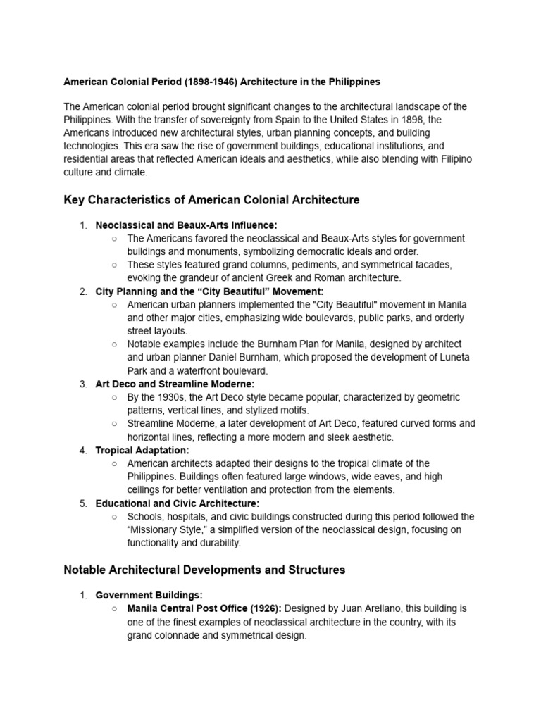 American Colonial Period Architecture | PDF