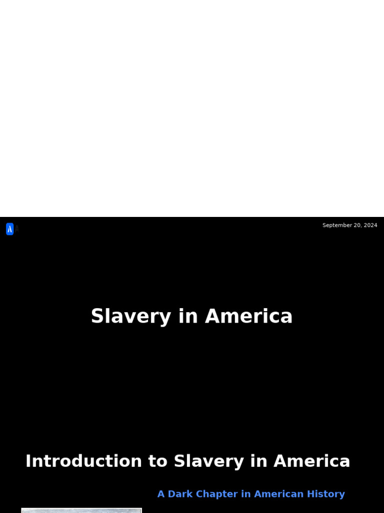 Early US History Slavery PP | PDF