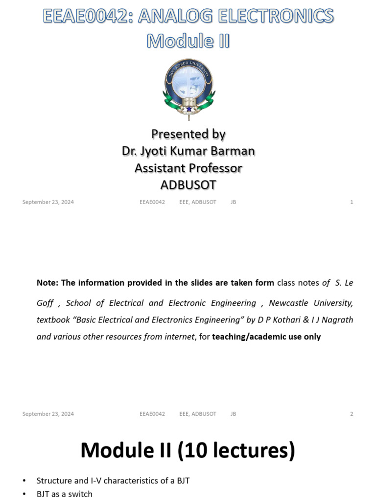 Eeae0042 Module II | PDF