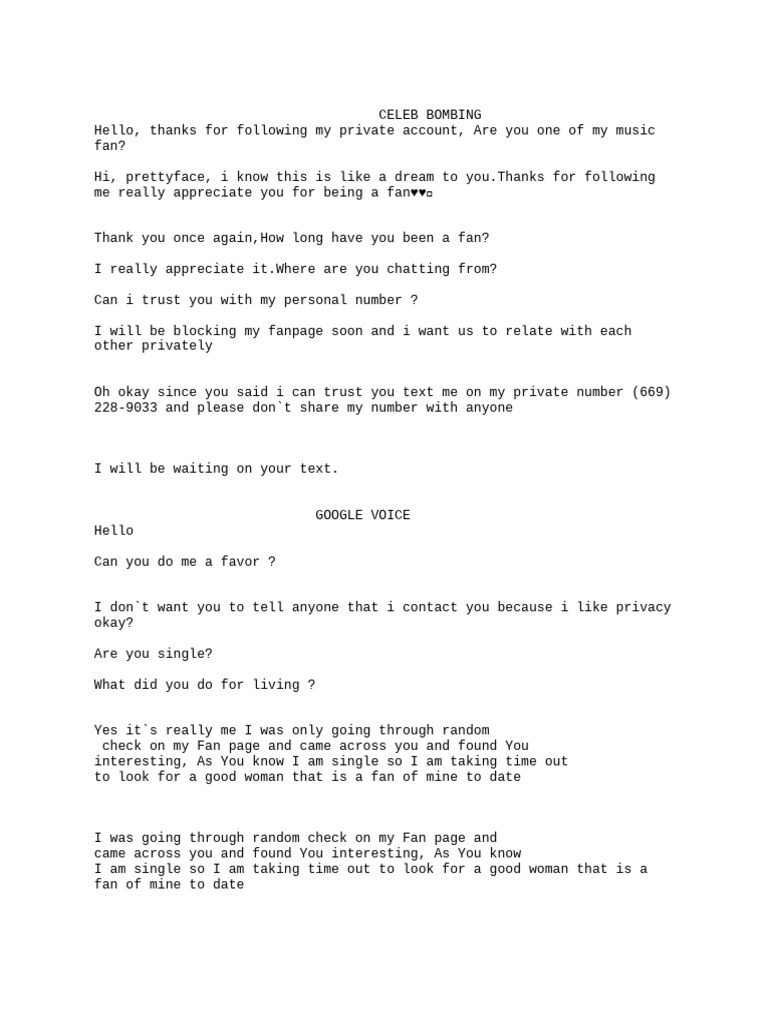 Celeb Bombing Format | PDF