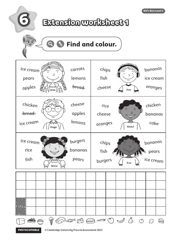 KidsBox - Level 2 - Unit 6 - Extension - Worksheet - 1 | PDF