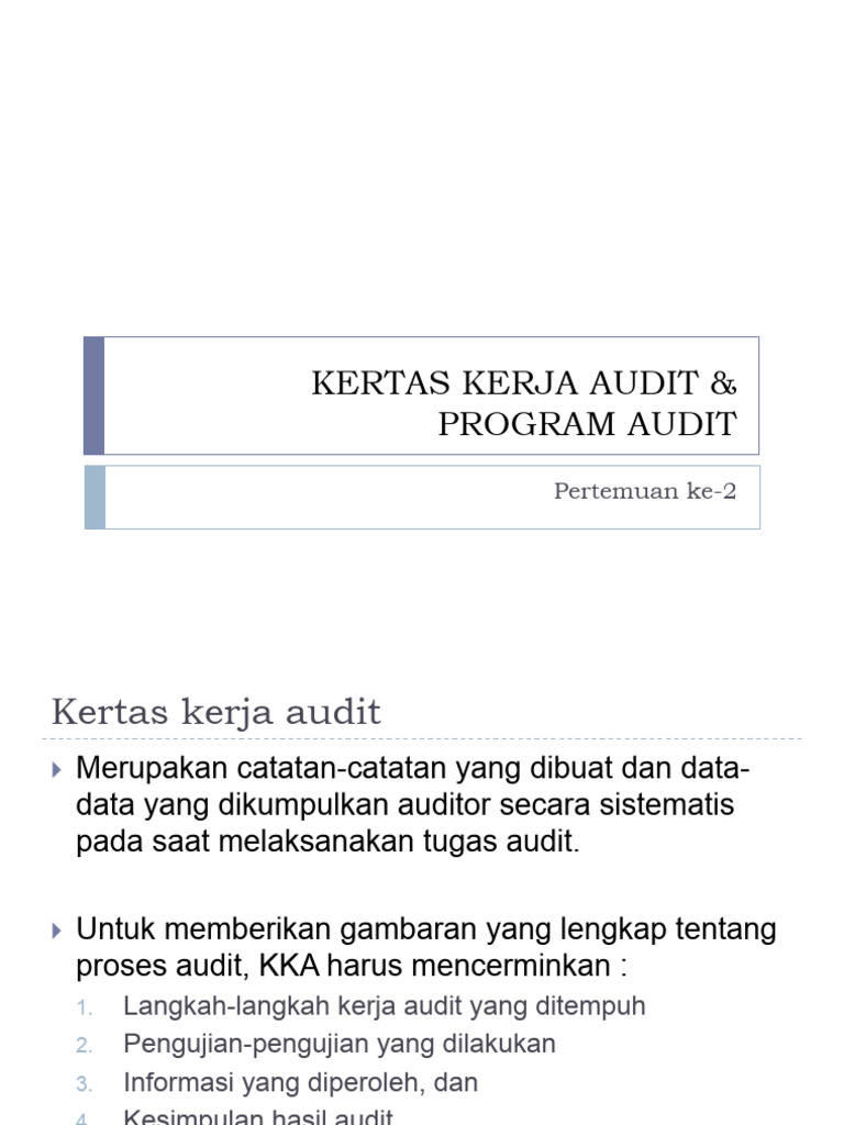 KERTAS_KERJA_AUDIT_PROGRAM_AUDIT(1) | PDF