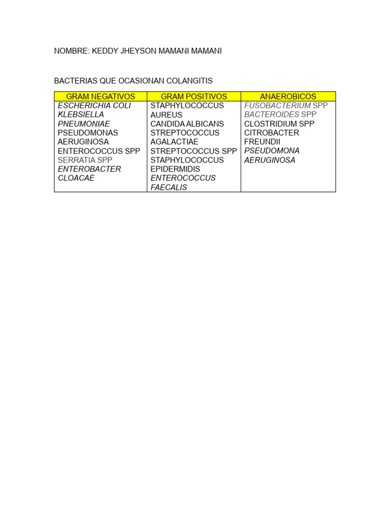 Bacterias Keddy Mamani | PDF