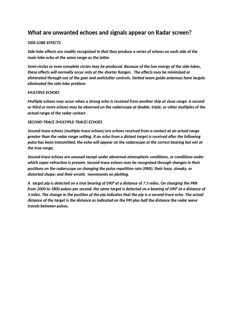 Unwanted Echo | PDF