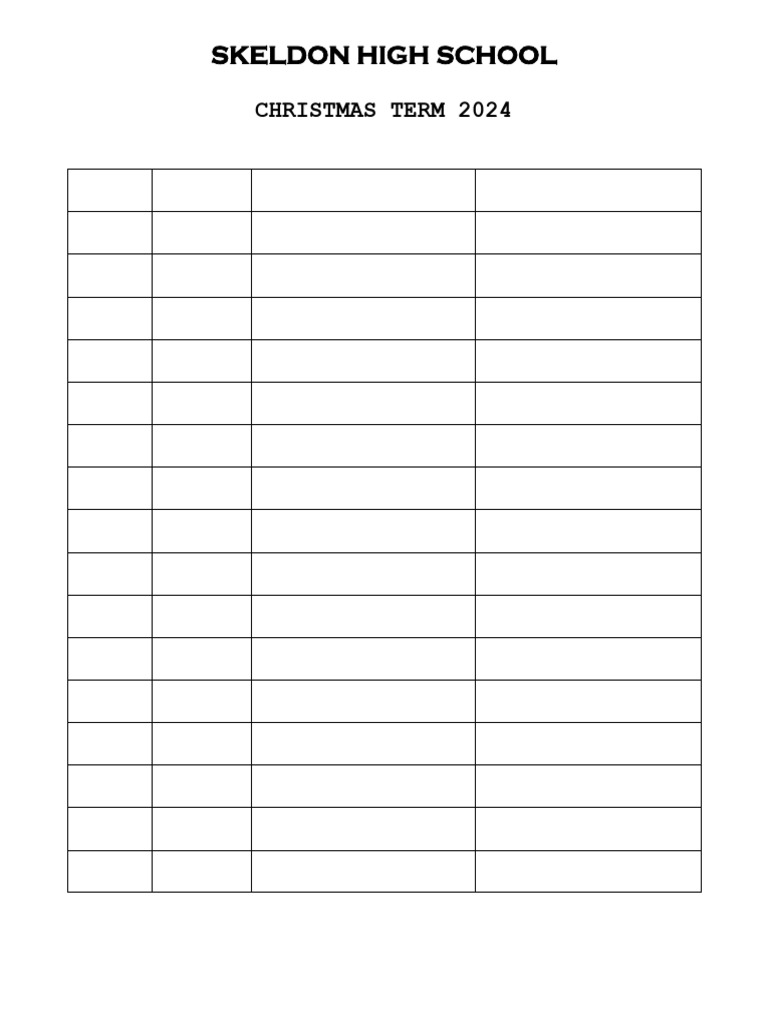 Assembly Rota - Christmas Term 2024 | PDF
