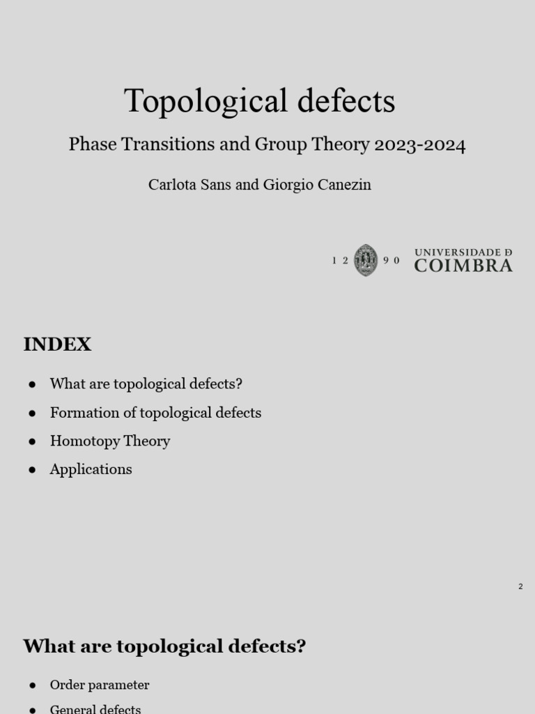 Topological Defects | PDF