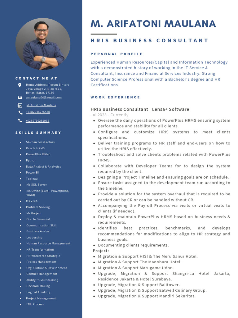 CV2024 Muhammad Arifatoni Maulana | PDF