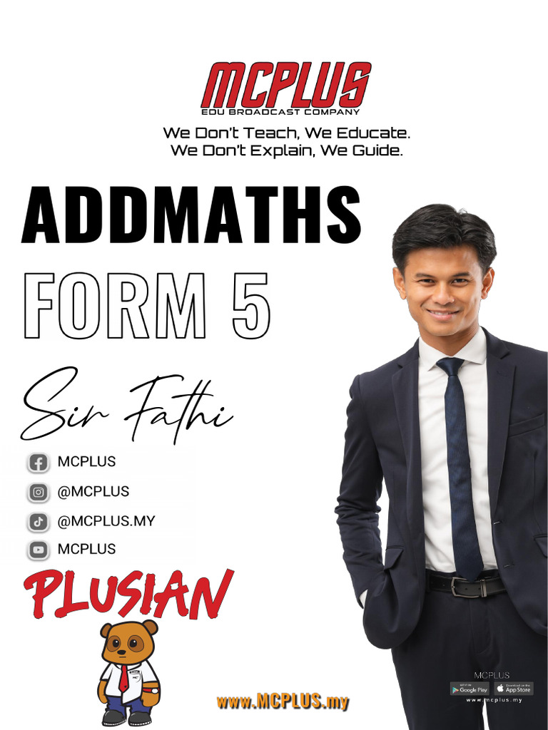 Form 5 Add Maths Sir Fathi 11.07.2024 | PDF