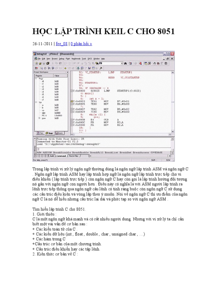 HỌC LẬP TRÌNH KEIL C CHO 8051 | PDF