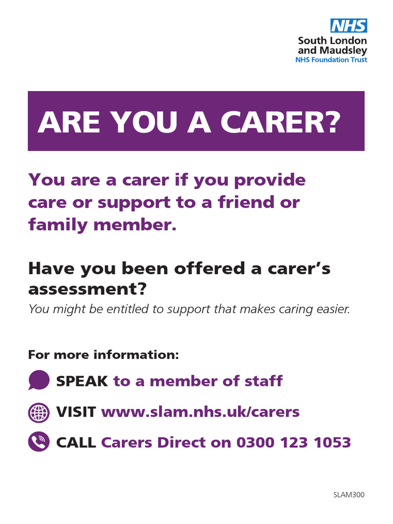 Are You A Carer Carers Assessment Poster | PDF