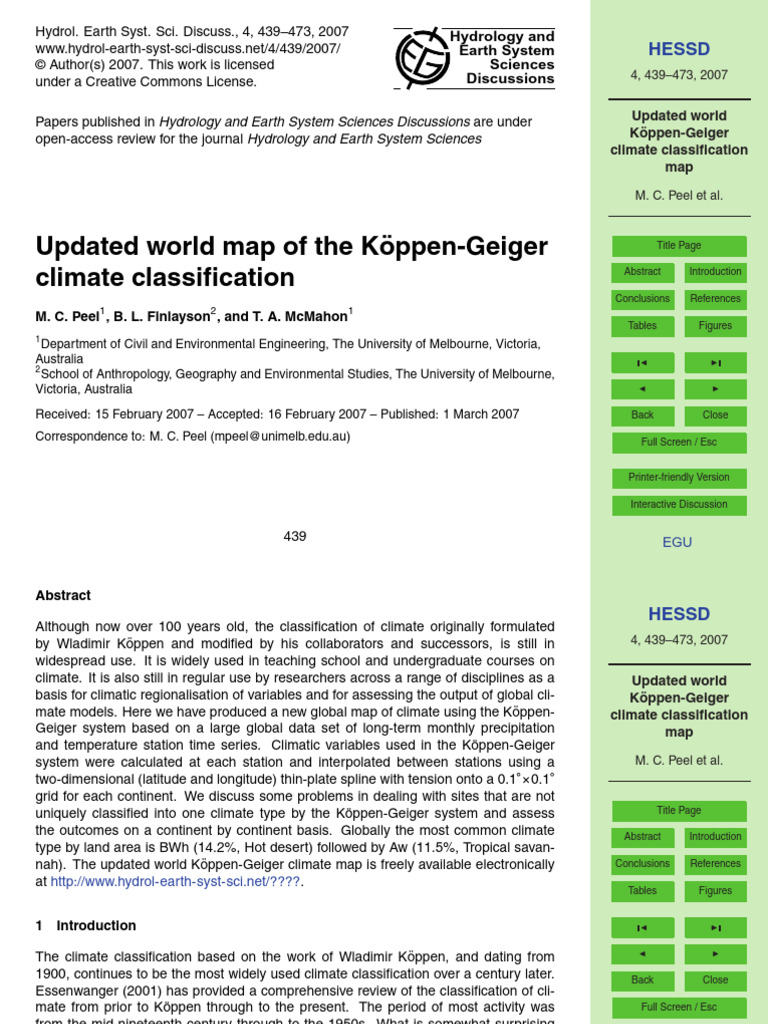 Koppen Geiger Hessd 4 439 2007 | PDF