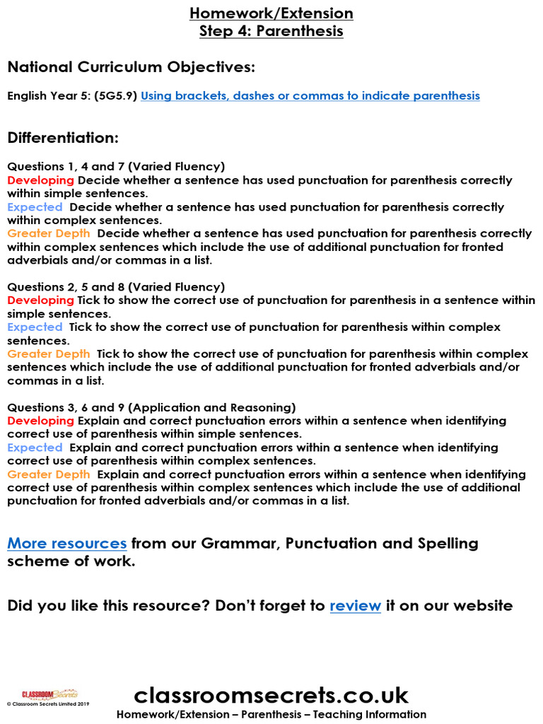 Parenthesis Homework | PDF