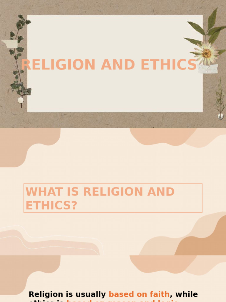 Religion and Ethics | PDF