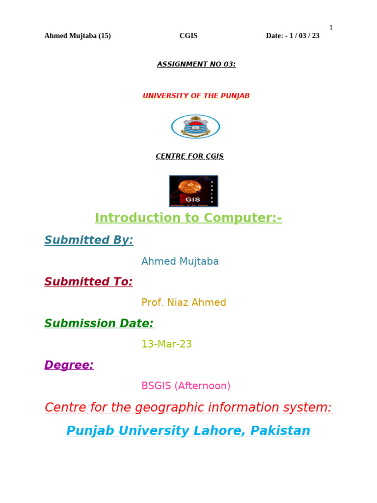 Assigment No 003 | PDF