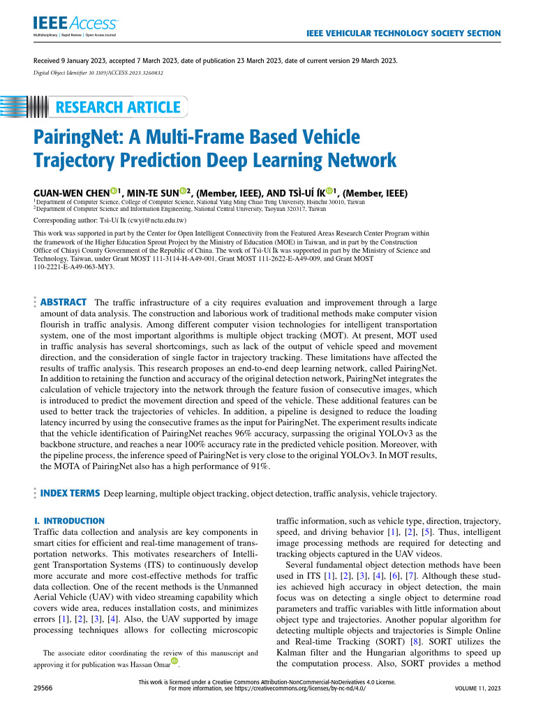 Pairingnet A Multi Frame Based Vehicle Trajectory Prediction Deep
