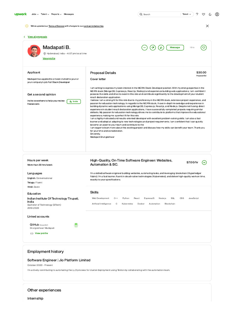 Upwork Proposal 1 | PDF