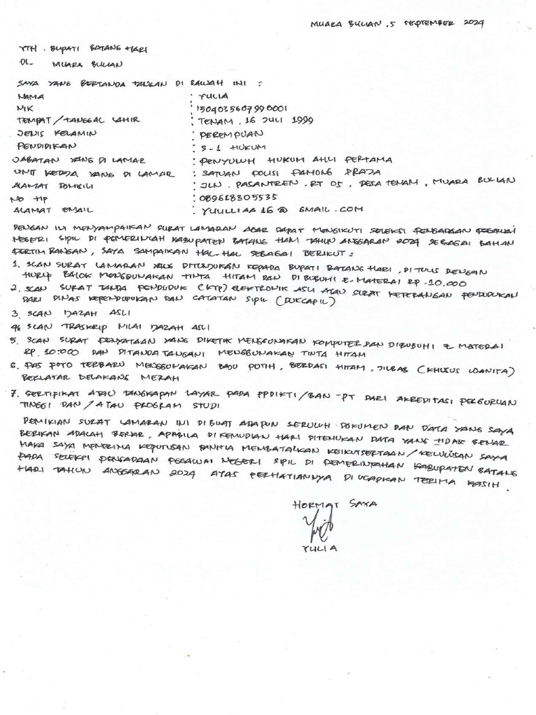 Scan Surat Lamaran | PDF