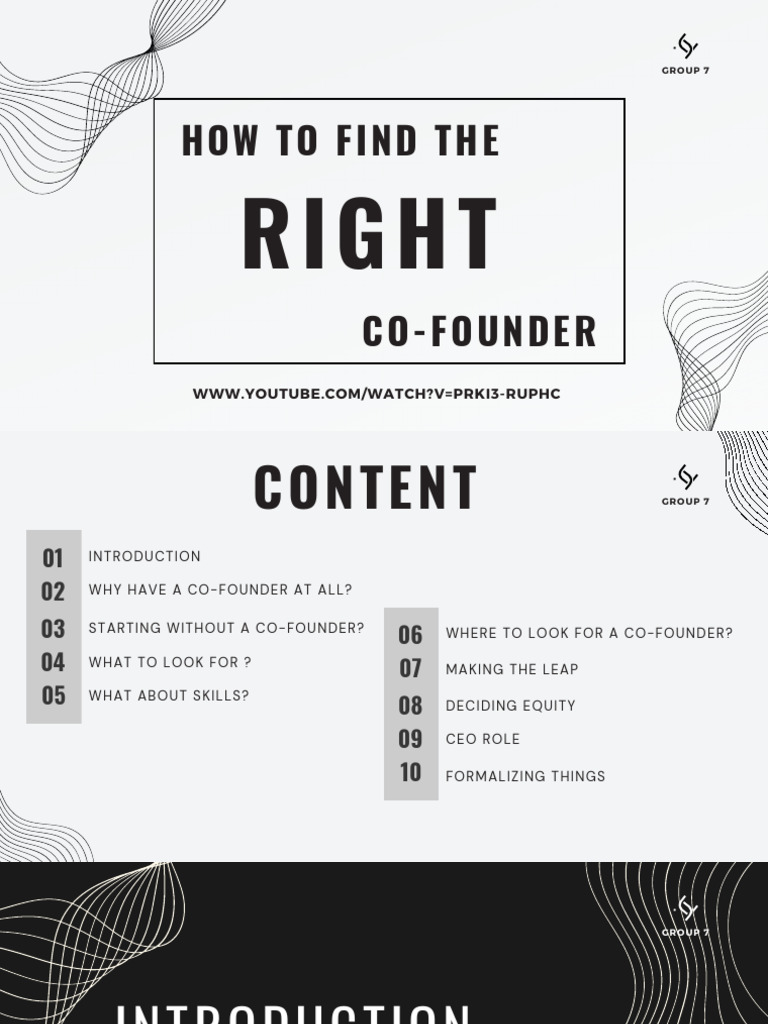 How To Find The Right Co-Founder | PDF
