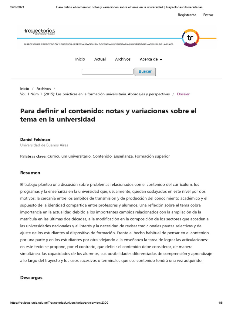 Para Definir El Contenido - Notas y Variaciones Sobre El Tema en La ...