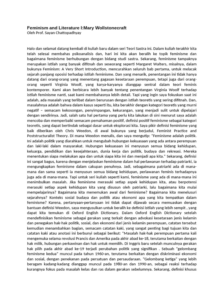 Feminism and Literature by Sayan Chattopadhayay | PDF | Bloomsbury ...