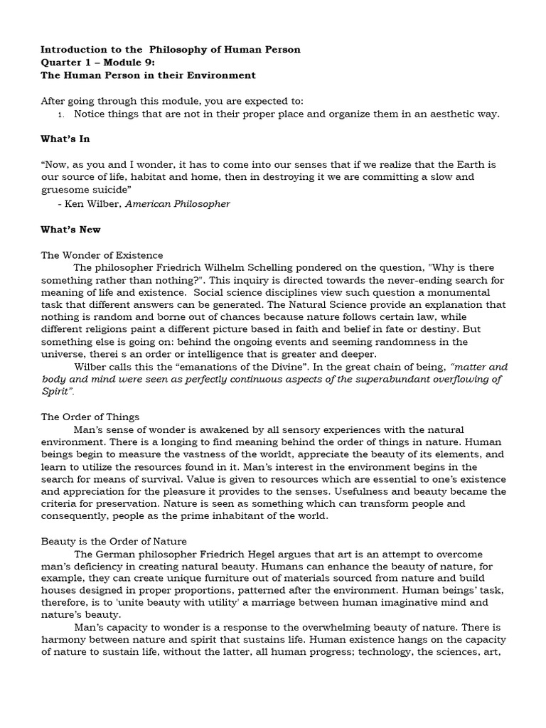 Module 8 Man and The Environment | PDF