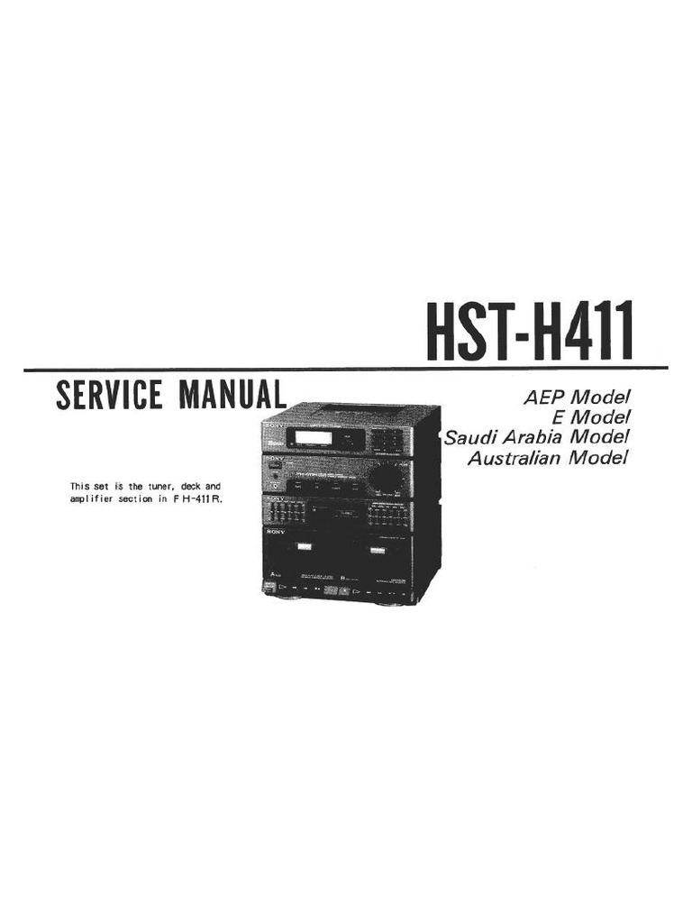 Sony Hst-h411 SCH | PDF