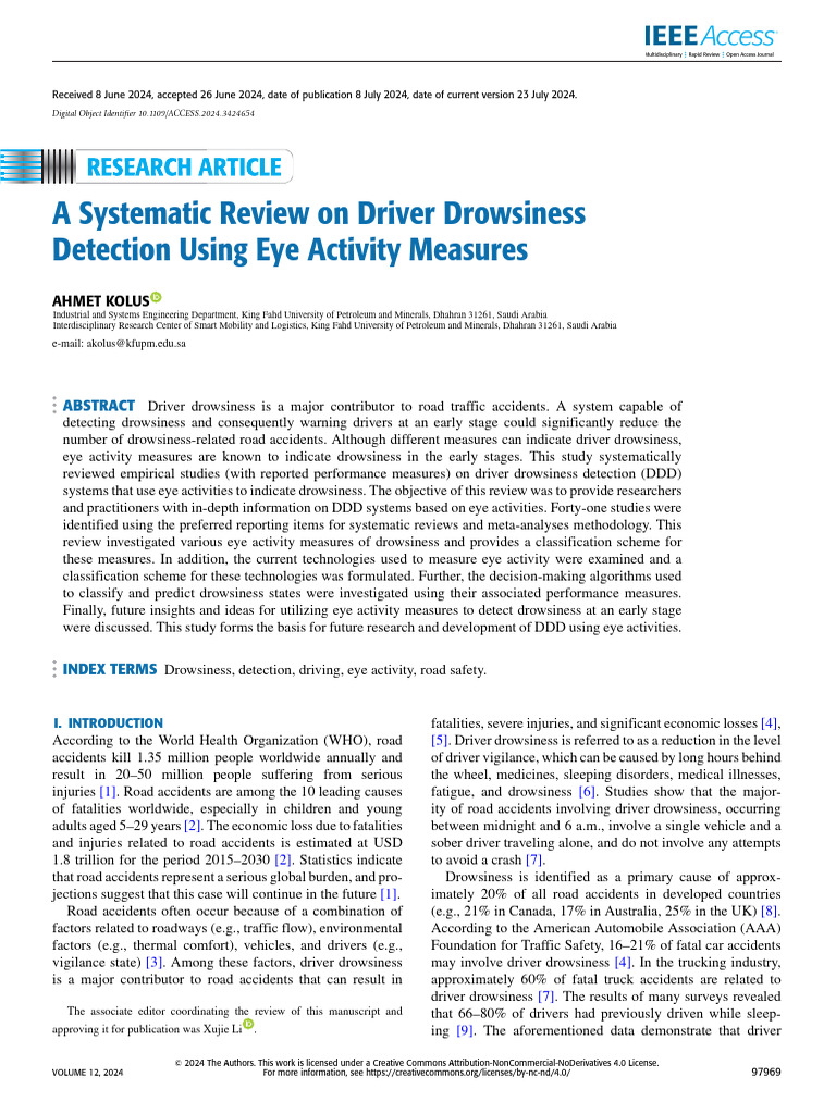 A Systematic Review On Driver Drowsiness Detection Using Eye Activity ...