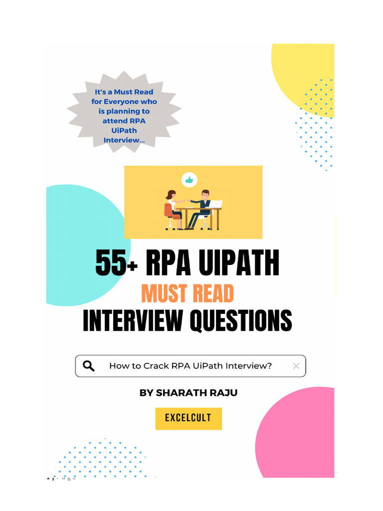 RPA UiPath - Interview Questions - ExcelCult - Ebook | PDF