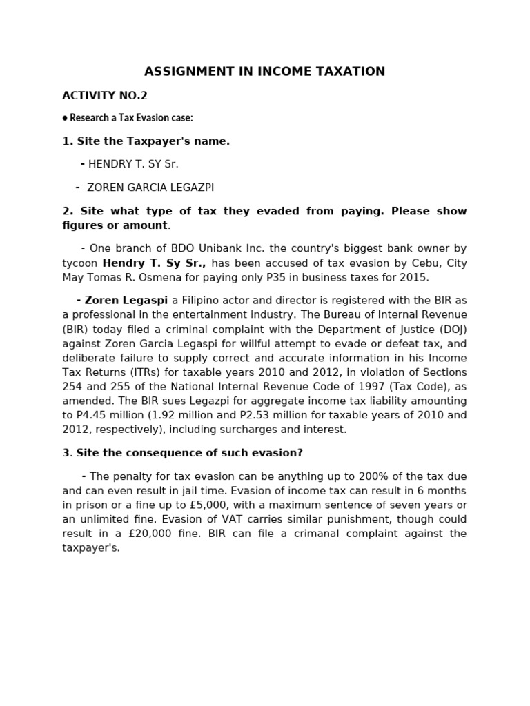 INCOME TAXATION | PDF