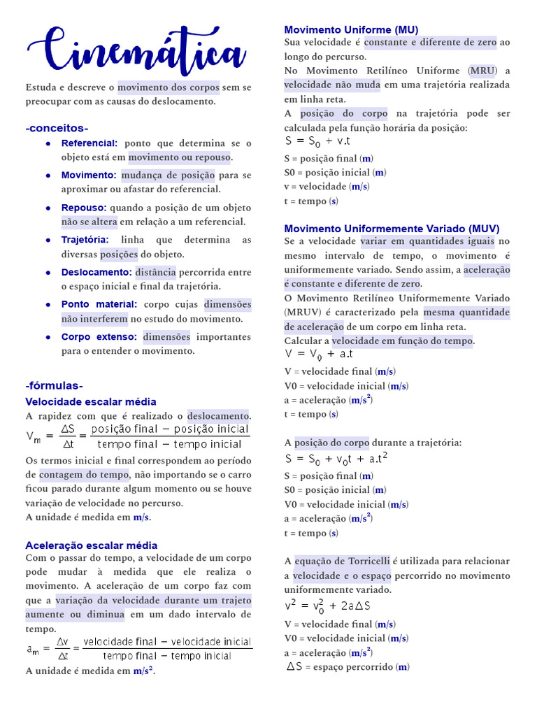 Cinemática | PDF