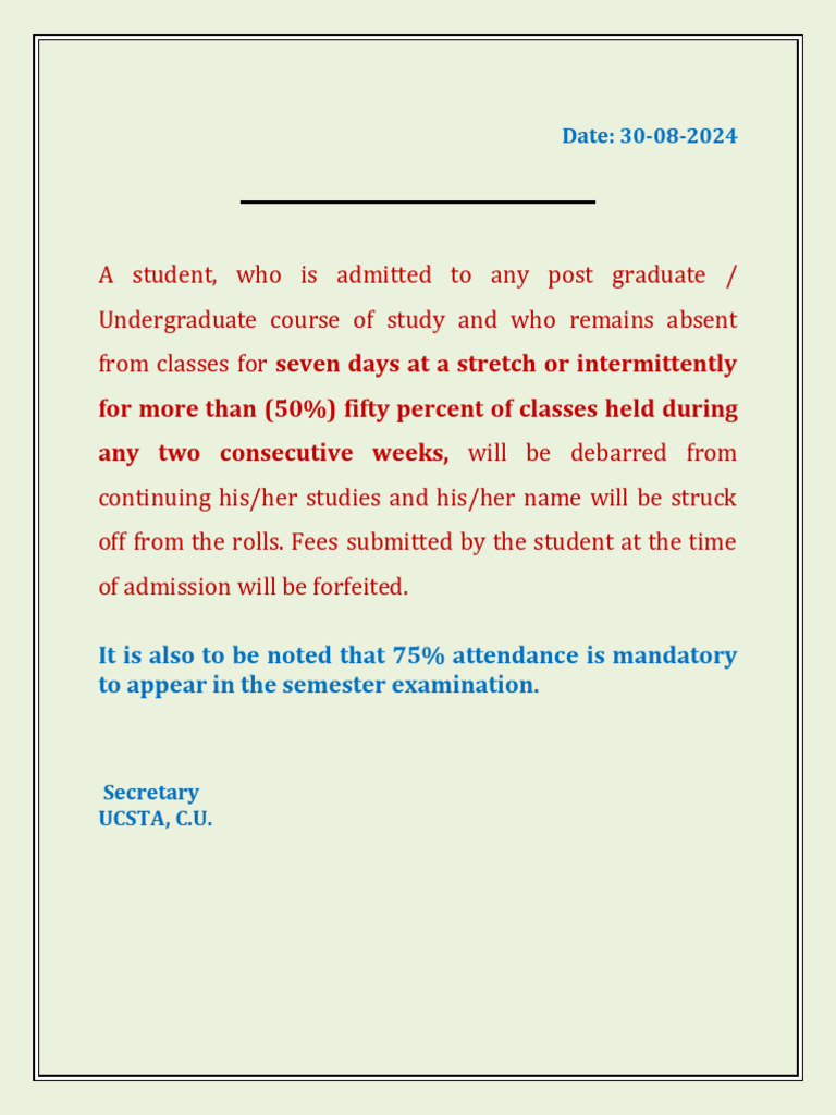 Termination of Studentship | PDF