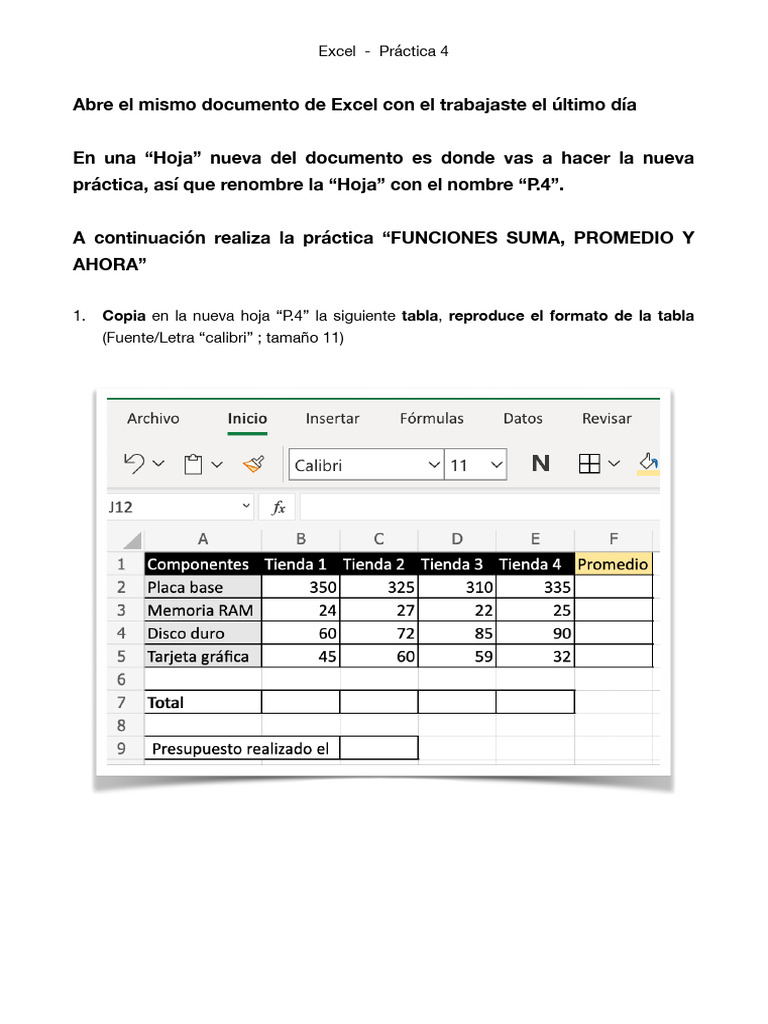 Excel P4 | PDF
