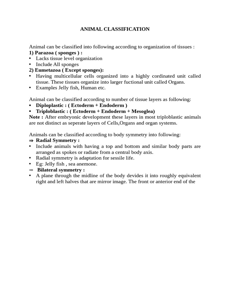 Animal Classification | PDF