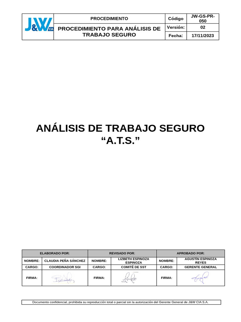 Procedimiento de ATS | PDF