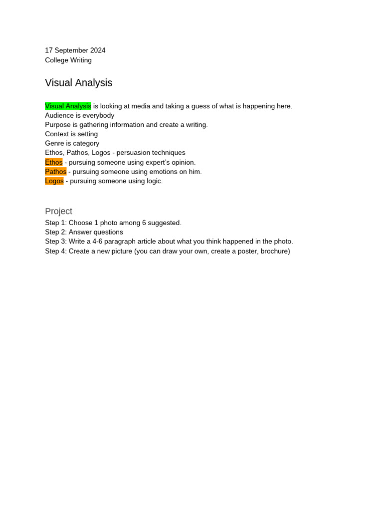 Visual Analysis | PDF