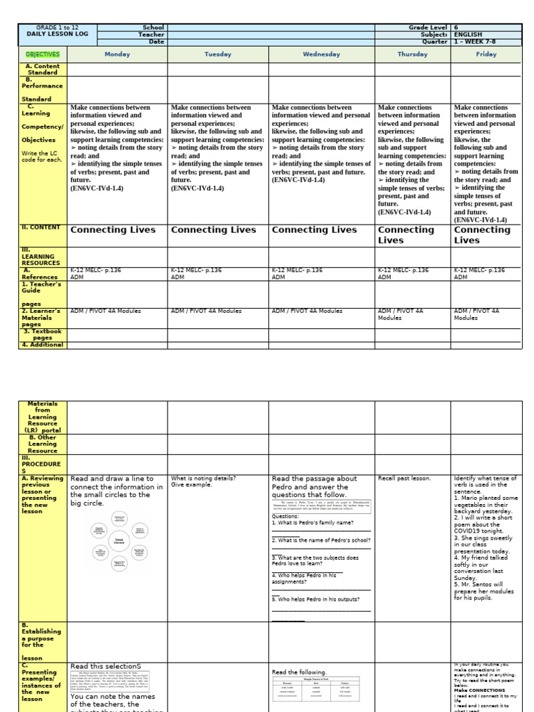 WEEK7 DLL ENGLISH | PDF