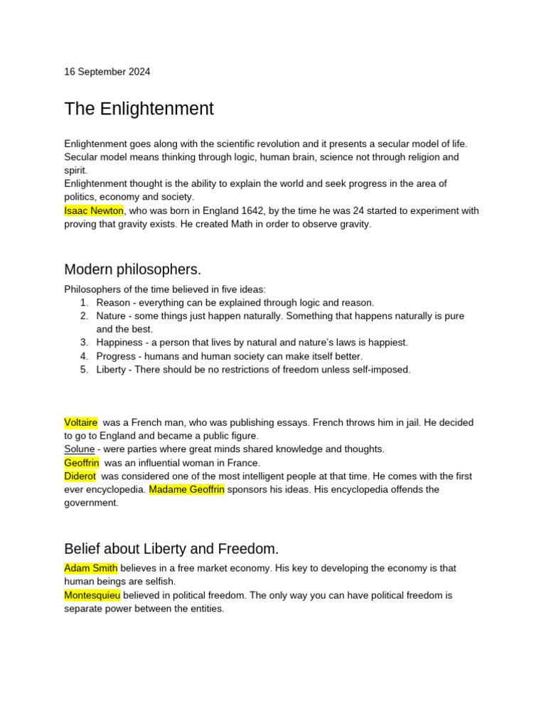 Enlightenment | PDF