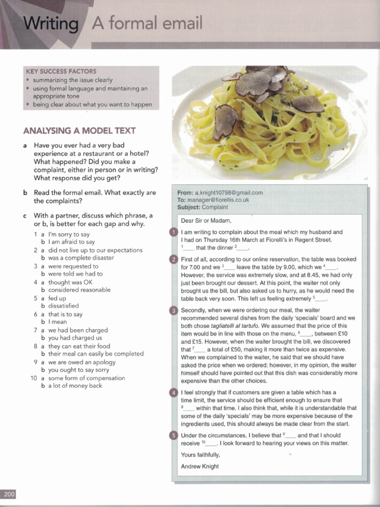 Writing A Formal Email | PDF