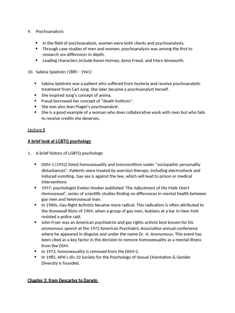 History of Psychology Notes | PDF
