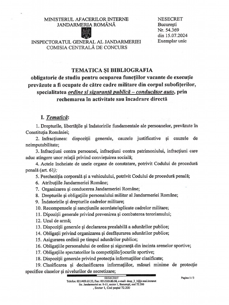 Tematica Si Bibliografie Concurs Sop - Conducator Auto | PDF