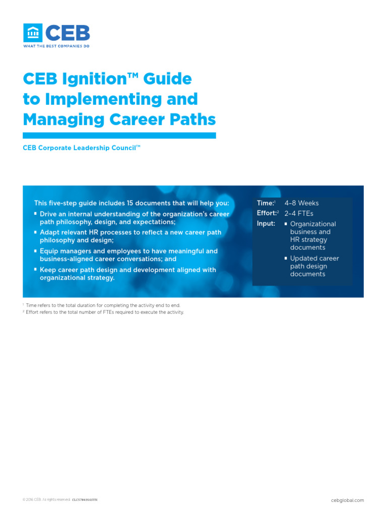 2.1 CEB Ignition Guide To Managing Career Paths | PDF | Talent ...