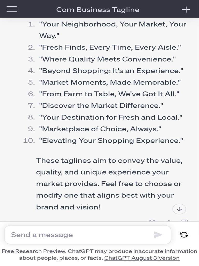 Corn Business Tagline | PDF