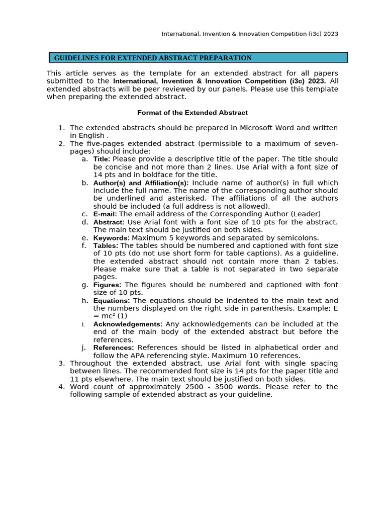 Extended Abstract Template | PDF