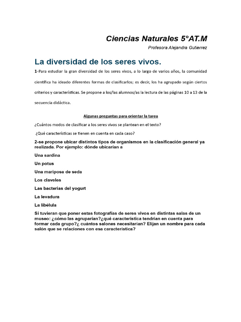 Cs - Nat Seres Vivos Macrosecuencia | PDF