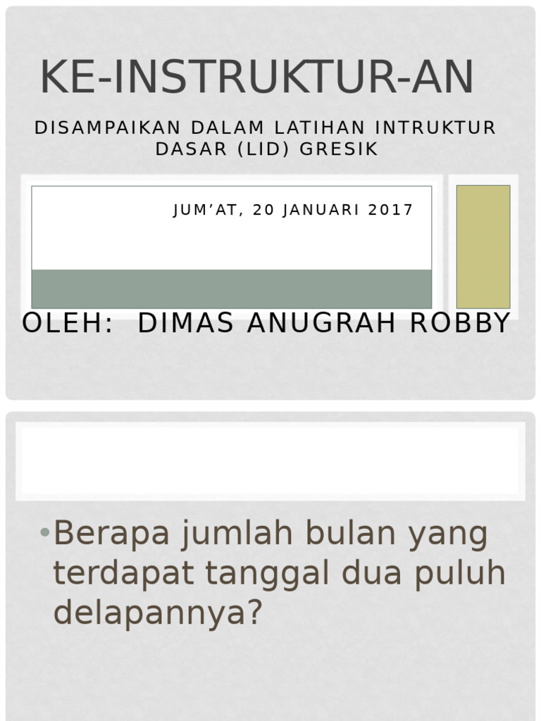 Ke-Instruktur-An Lid Sidoarjo Dimas | PDF