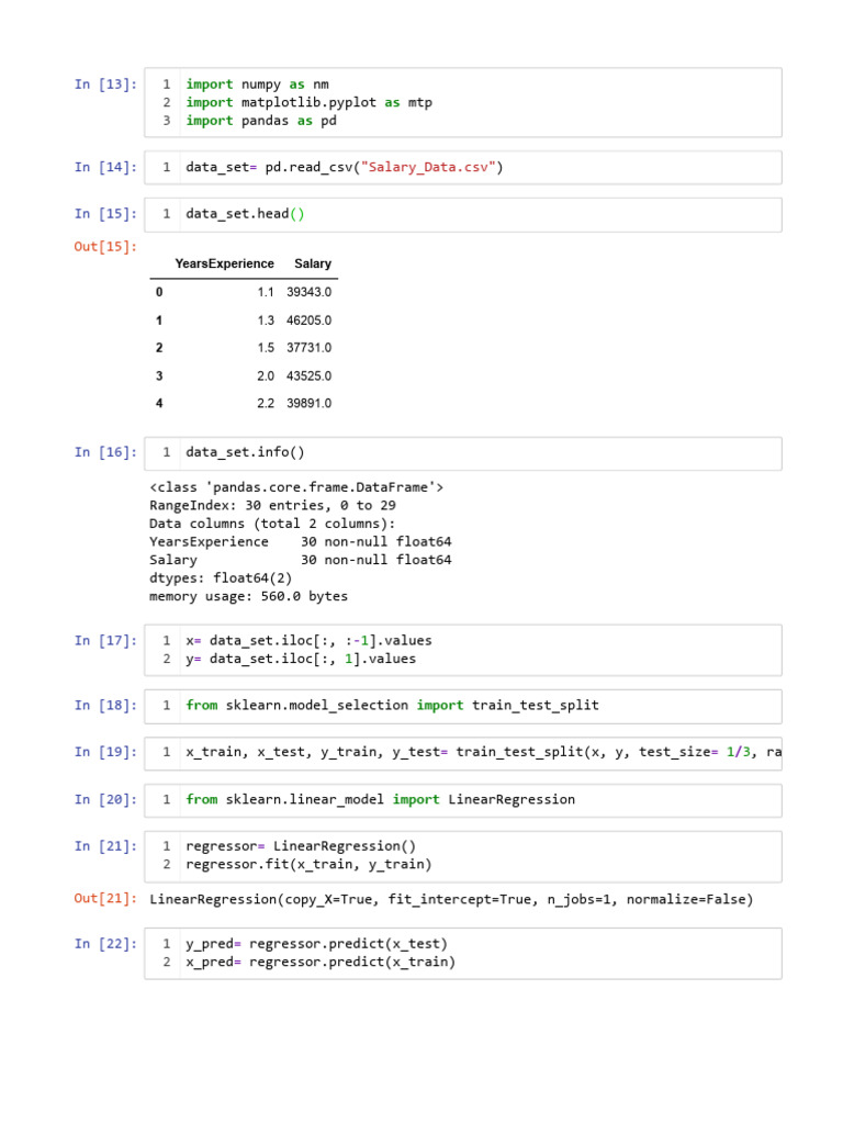 1_linear regression | PDF