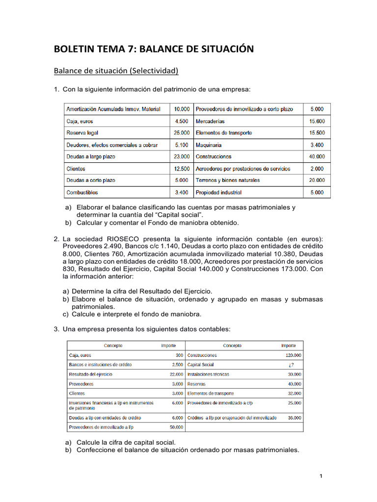 Boletin Tema 7 | PDF