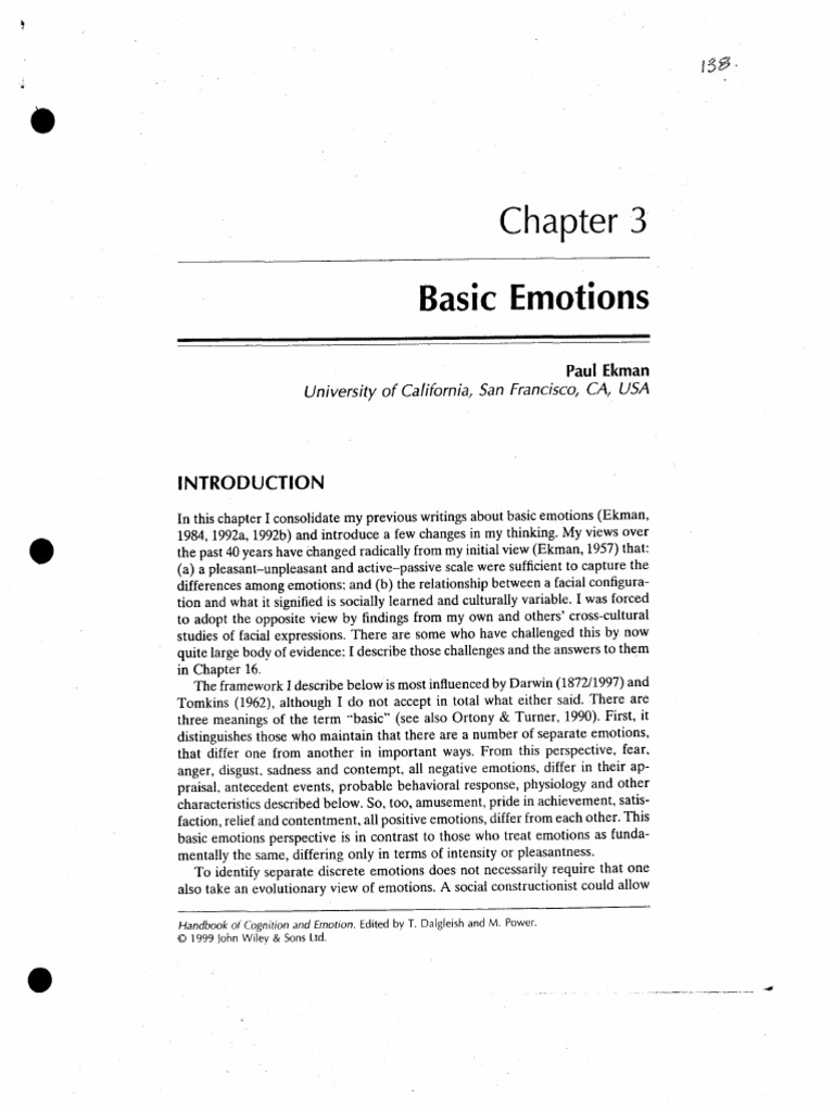 Basic Emotions | PDF