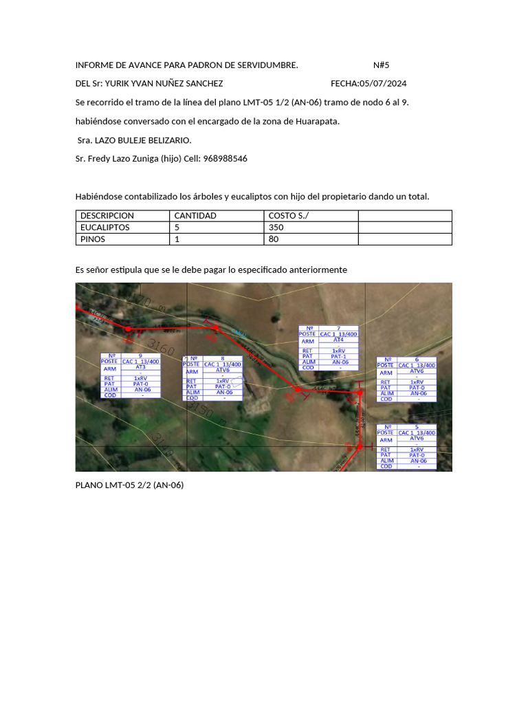 5.-Informe de Avance para Padron de SR Belizario Lazo | PDF